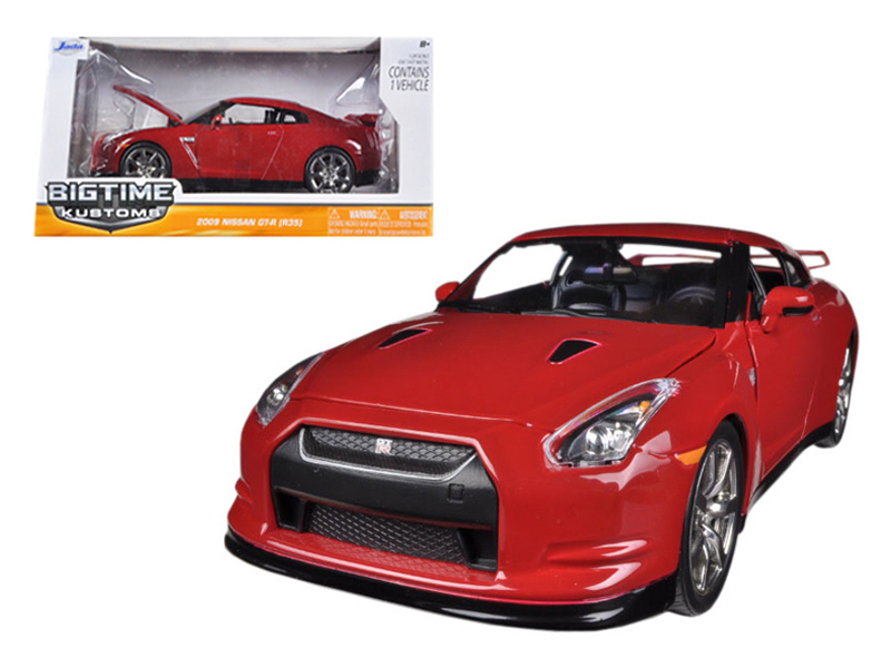 2009 Nissan GT-R R35 Silver 1/18 Diecast Model Car by Bburago